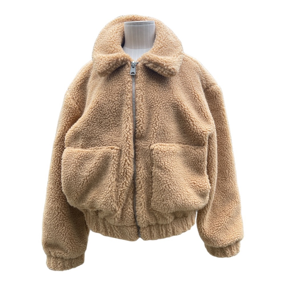 Urban Outfitters Teddy Bomber Jacket - Golden Tan Siz… - Gem